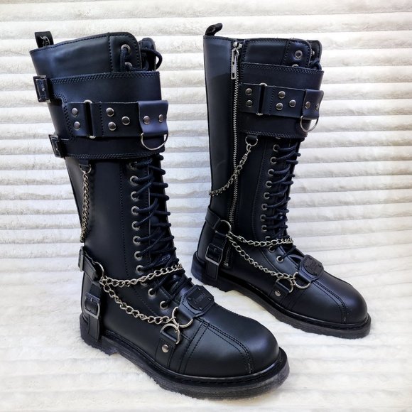 Demonia | Shoes | Demonia Bolt 8 Eyelet Knee High Combat Boot | Poshmark
